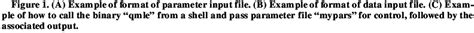 A Example Of Format Of Parameter Input File B Example Of Format Of Download Scientific