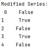 How To Obtain The Element Wise Logical NOT Of A Pandas Series