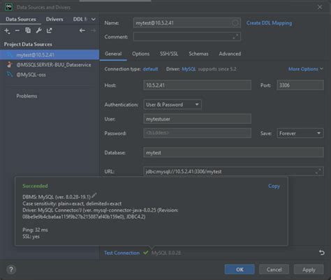 เชื่อมต่อฐานข้อมูล oracle microsoft sql server และ mysql ด้วย datagrip