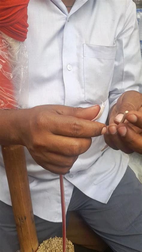 Old Man Selling Sugar Candy Gatta Jeedi Sugar Candy Making Art Sugar Candy Indian Street