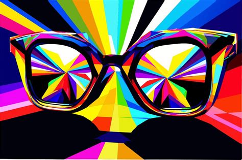 Prism Glasses With A Kaleidoscopic Effect Vector Illustration Premium Ai Generated Vector