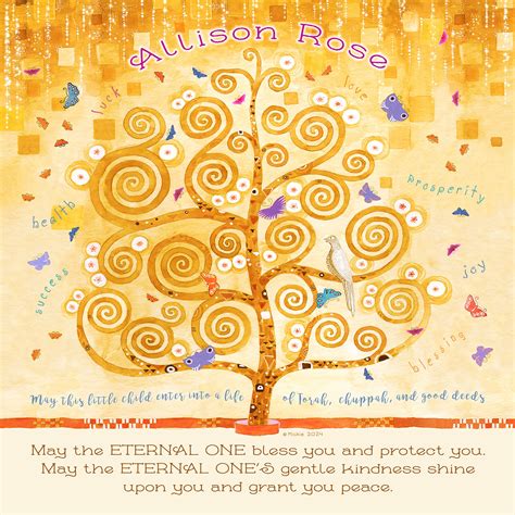 Personalized Custom Tree Of Life Girl Art By Mickie Caspi