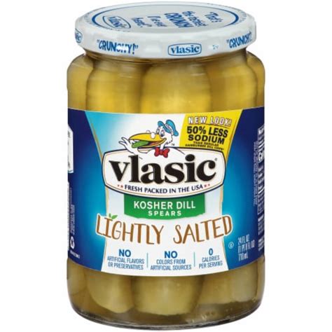 Vlasic Lightly Salted Kosher Dill Pickle Spears 24 Fl Oz Kroger