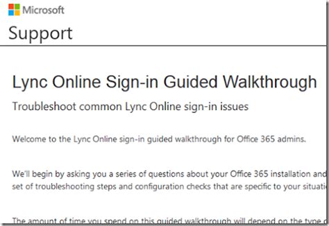 Lync Online Sign In Guided Walkthrough Ciaops