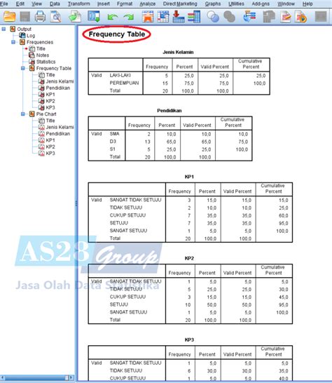 Analisis Distribusi Frekuensi Dengan Spss As28 Group