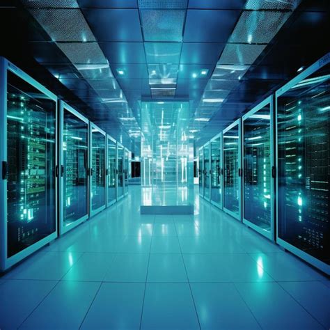 Premium Ai Image A Large Room With Many Computers Inside Of It Premium Ai Image A Large Room With Many Computers Inside Of It