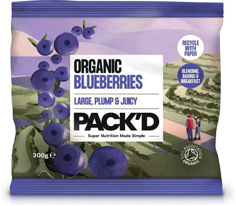 Packd Organic Blueberries 300 G Uk Grocery