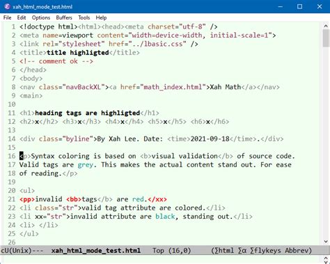 Emacs Xah Html Mode 📦