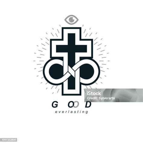 사실 하나님의 무한 한 기독교 믿음 창조적인 기호 디자인 무한 영원한 루프와 기독교 십자가 벡터 기호 결합 벡터 0명에 대한 스톡 벡터 아트 및 기타 이미지 Istock