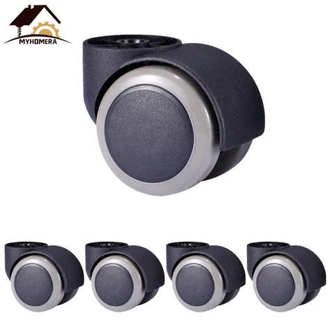 5ชิ้นเก้าอี้ล้อฝังประเภทล้อ2นิ้ว250กก Heavy Duty Castor Universal ขาเฟอร์นิเจอร์เปลี่ยนล้อ360