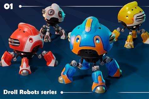 Droll Robot 01 3d Robots Unity Asset Store
