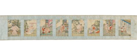 At Auction Antique Chinese Erotic Hand Scroll