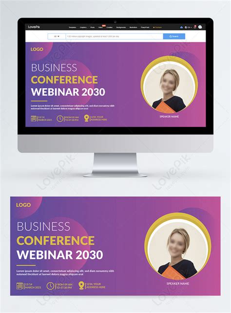 온라인 비즈니스 초대장 웹 배너 이미지 사진 450137422 무료 다운로드