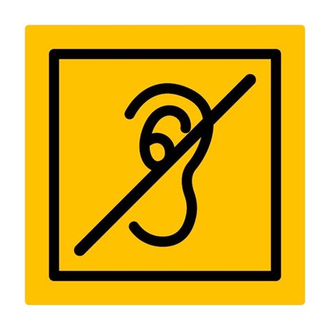 Premium Vector Deaf Icon International Deafness Symbol Crossed Out