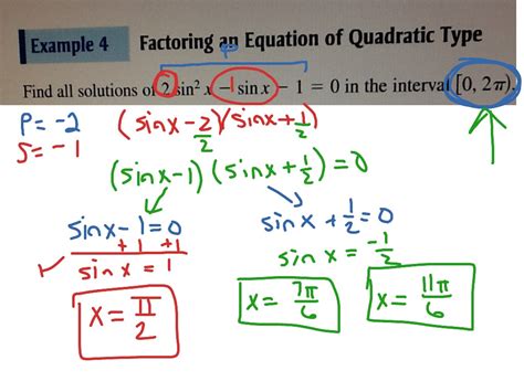 Solve Trig Equation By Factoring Math Showme