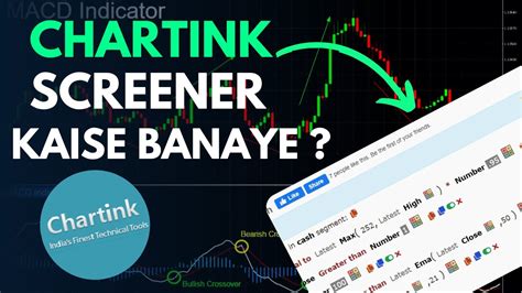 Chartink Screener Kaise Banaye Hindi Video Beginner Guide To Chart Part 1 YouTube