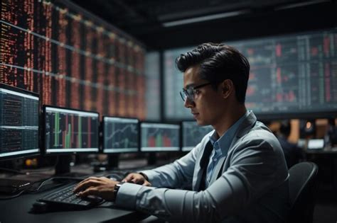 Premium Ai Image Portrait Of A Woman Working On Computer Typing Lines Of Code That Appear On