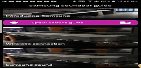 Samsung Soundbar Guide Help Android App