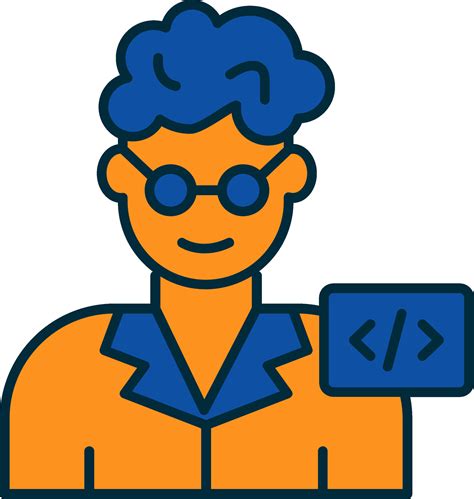 Programmer Line Filled Two Colors Icon Vector Art At Vecteezy