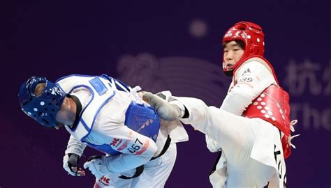 [아시안게임]금빛 돌려차기 태권도 박우혁 남자 80㎏급 금메달