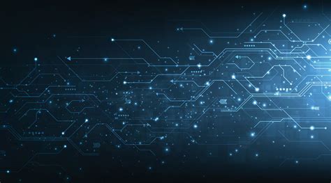 Dark Blue Circuit Board Technology Background 26609828 Vector Art At Vecteezy