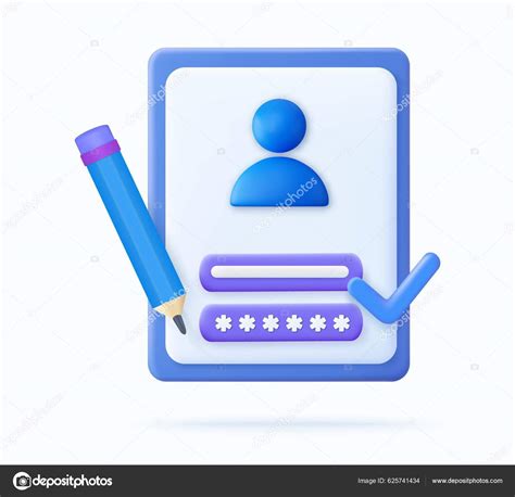 Account Login Password Form User Authorization Login Authentication Page Sign Stock Vector By