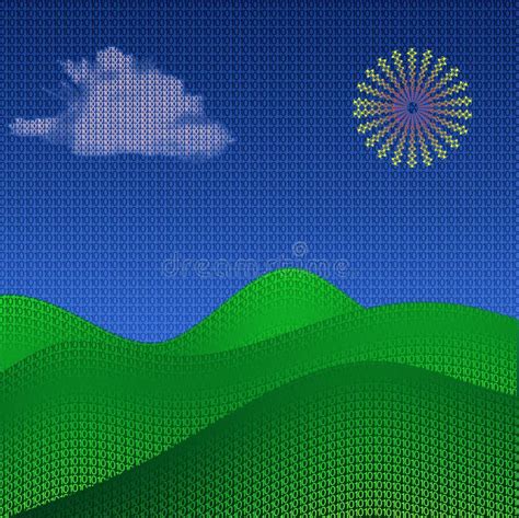 Binary Landscape Stock Illustration Illustration Of Background 676859