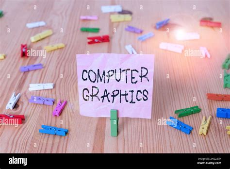 Conceptual Hand Writing Showing Computer Graphics Concept Meaning Visual Representations Of