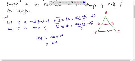 solved prove that the segment formed by joining the midpoints of two