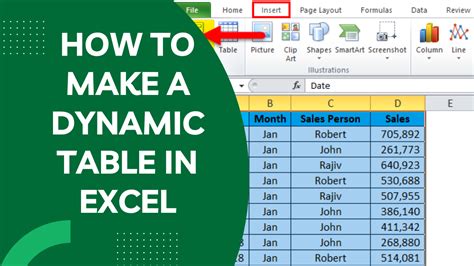 How To Make A Dynamic Table In Excel A Step By Step Guide Earn And Excel