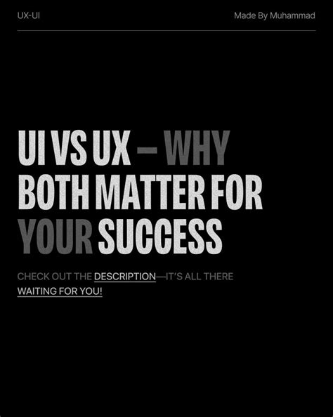 Ui And Ux Are Not The Same Thing—but They Both Need To Be On Point 📌 Ui Muhammad Ahmad