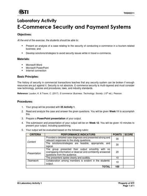 05 Laboratory Activity 1 Download Free Pdf E Commerce