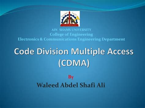 Code Division Multiple Accesspptx