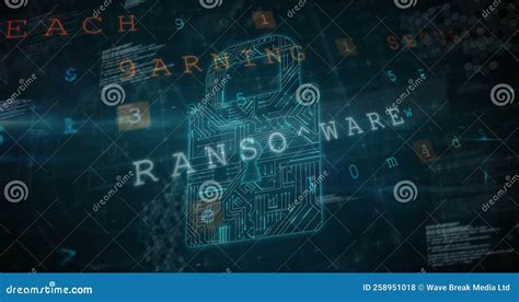 Illustration Of Multiple Words Programming Language Over Padlock With