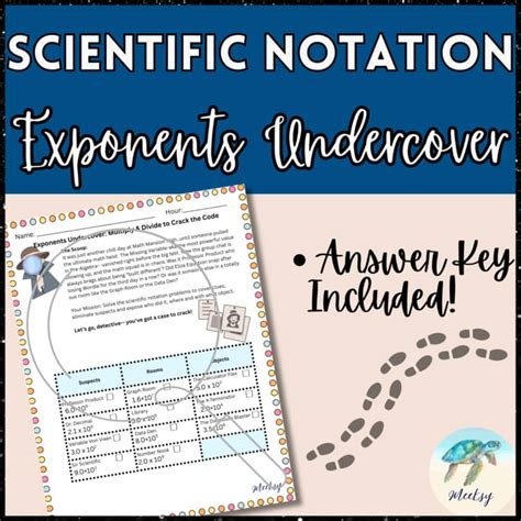Scientific Notation Mystery Activity Exponents Undercover For Grades 7 8