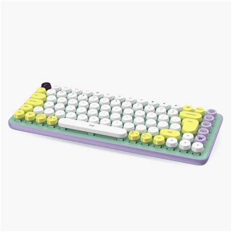 Logitech Pop Key Keyboard Mint Green 3d Model 29 3ds Blend C4d Fbx Max Ma Lxo Obj