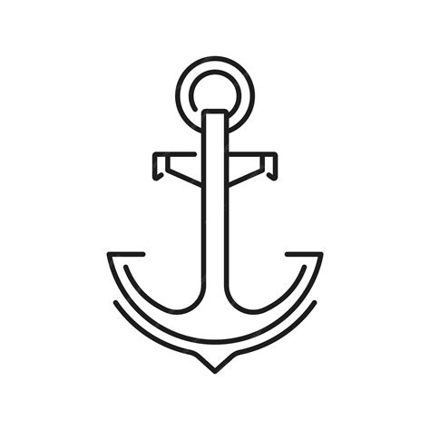 Premium Vector Maritime Ship Anchor Line Icon Or Pictogram