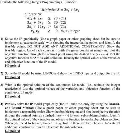 Solved Consider The Following Integer Programming Ip