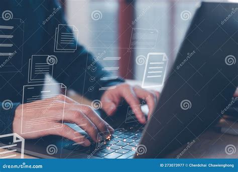 documentation management system concept stock image image of iocns blue 273073977