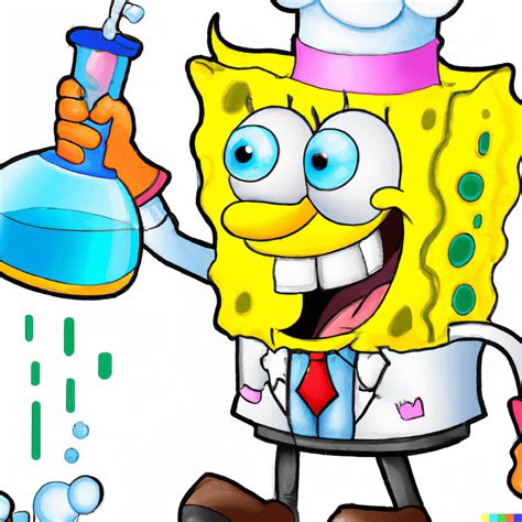 Spongebob Mad Scientist Mixing Chemicals R Dalle2