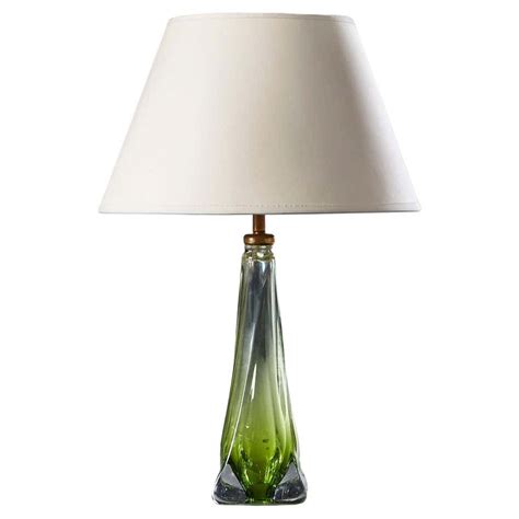 Murano White And Silver Inclusions Twisted Glass Table Lamp For Sale At