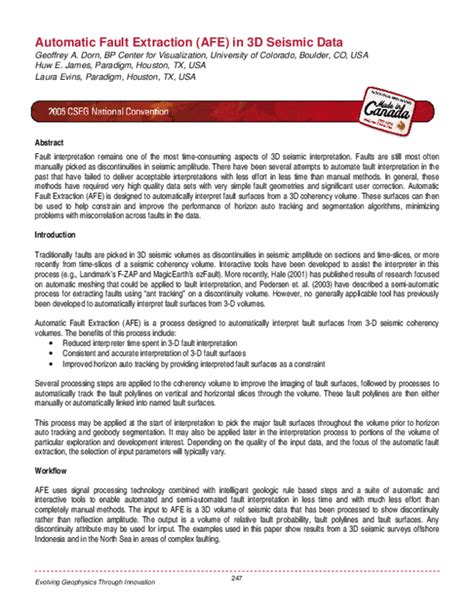 Pdf Automatic Fault Extraction Afe In 3d Seismic Data