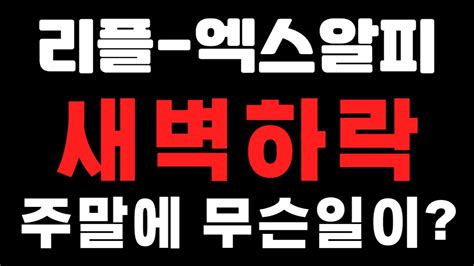 엑스알피 리플코인 Xrp 새벽하락 주말에 무슨일이 뉴스정리 불독코인비트코인급등코인코인단타 Youtube