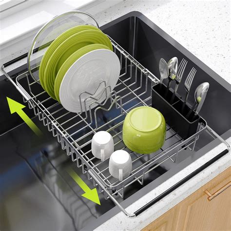 Anqtovp 131 166 In Expandable Dish Drying Rack Dish Drainer For