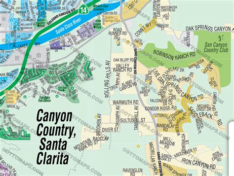 Canyon Country Map Los Angeles County Ca Otto Maps