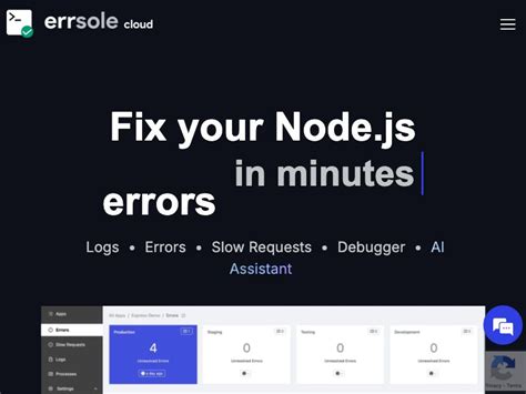 Errsole — Bug Tracking Solution For Nodejs Applications Awesome Indie