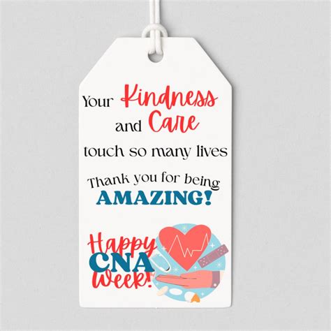 Cna Week T Tags Certified Nursing Assistant Card Cookie Favor