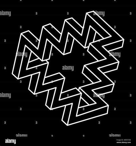 Impossible Shape Sacred Geometry Figure Optical Illusion Abstract Eternal Geometric Object