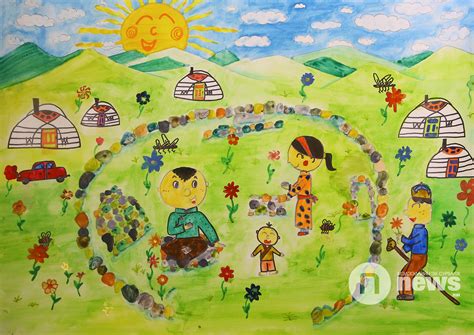 Хүүхдийн ертөнц зургийн уралдааны 10 14 насны ангиллын шилдэг бүтээлүүд News Mn