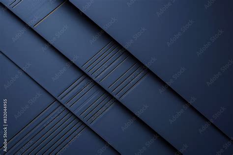 Abstract Composition Of Overlapping Dark Blue Panels With Subtle Line Patterns Creating A